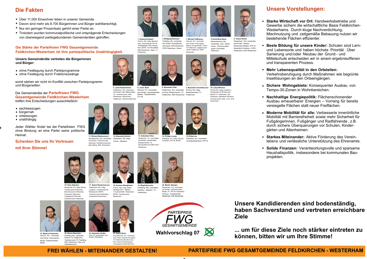 Kommunalwahl 2026 – FWG Feldkirchen-Westerham